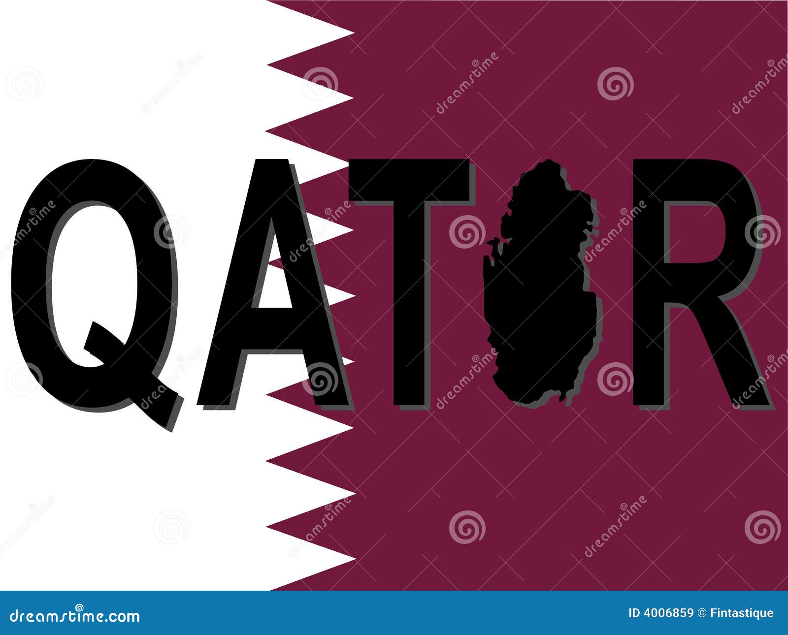 Qatar Text In National Colours: Qatar Maroon Or Purple. Contemporary ...