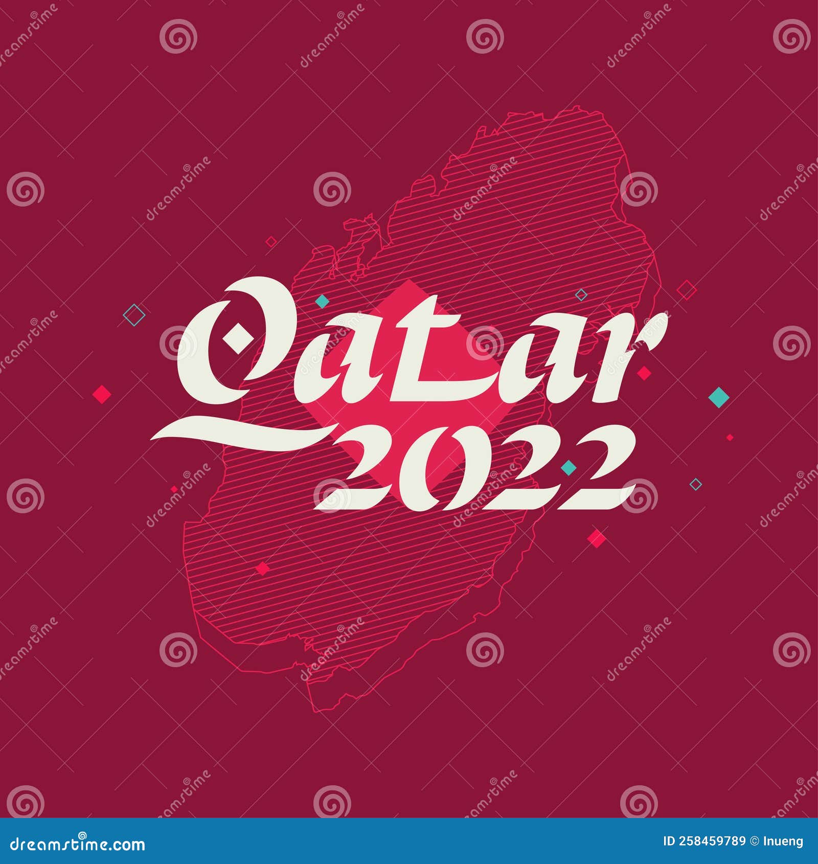 Qatar 2022 theme banner. stock vector. Illustration of print - 258459789