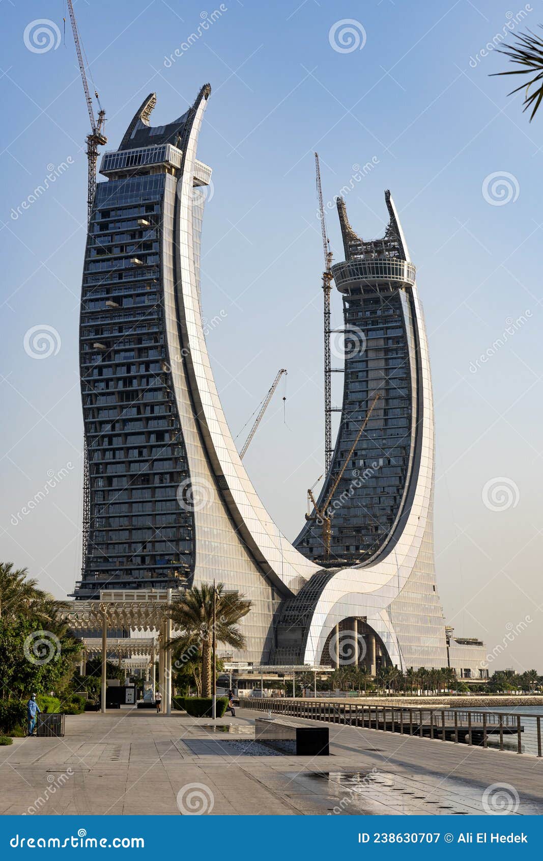 Qatar Under Construction stock image. Image of iconic - 238630707