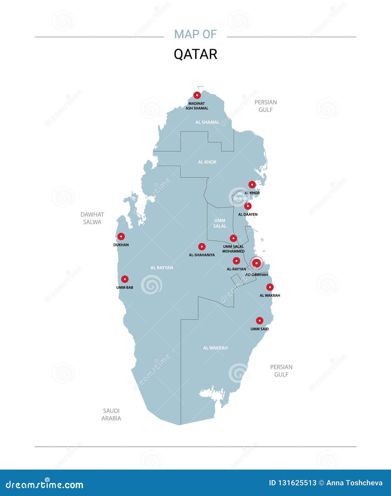 Qatar Map Region