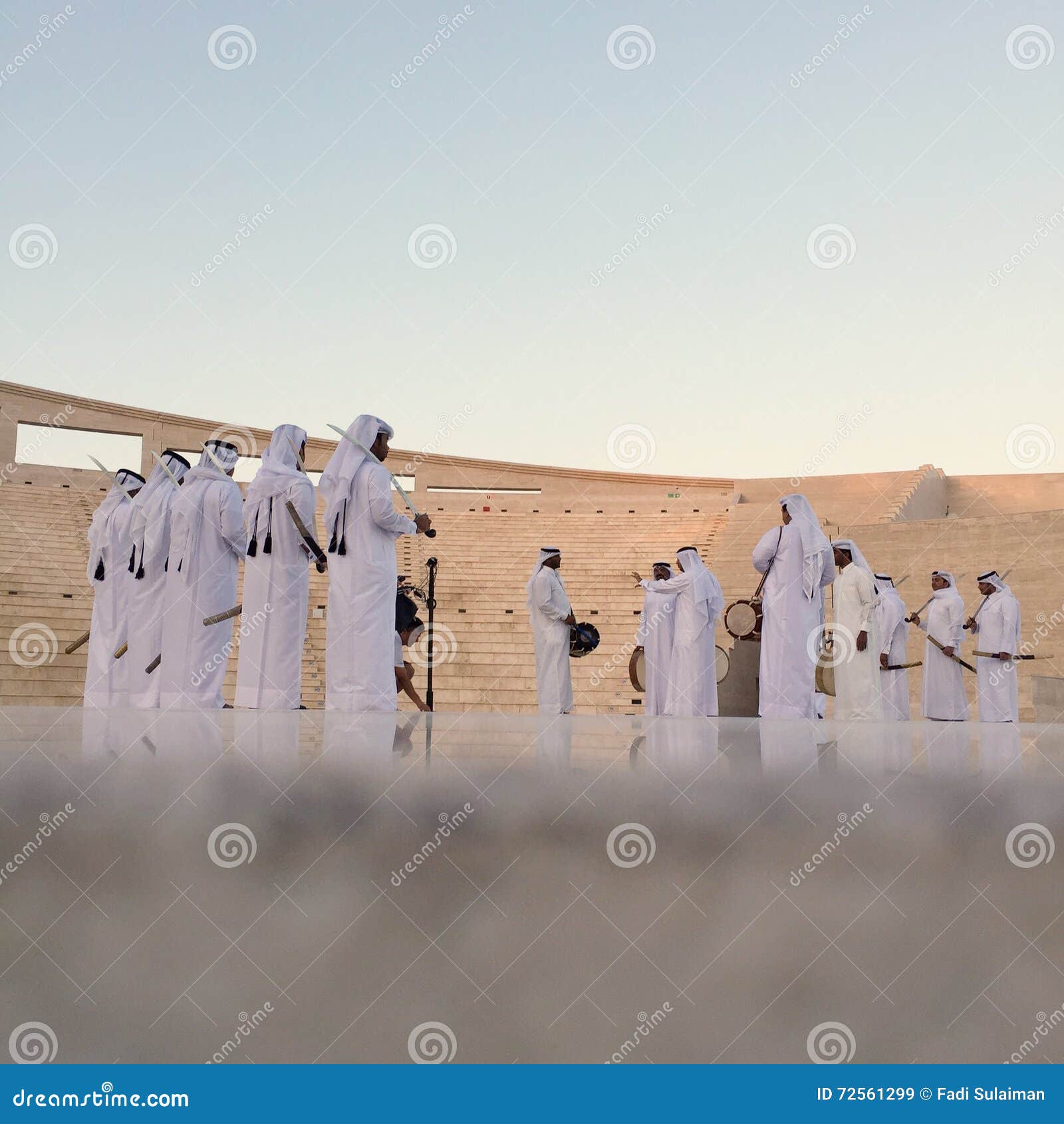 Qatari Arda Dance editorial stock image. Image of amphitheatre - 72561299