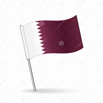 Qatari Flag Map Pointer Layout. Vector Illustration. Stock Vector - Illustration of state ...
