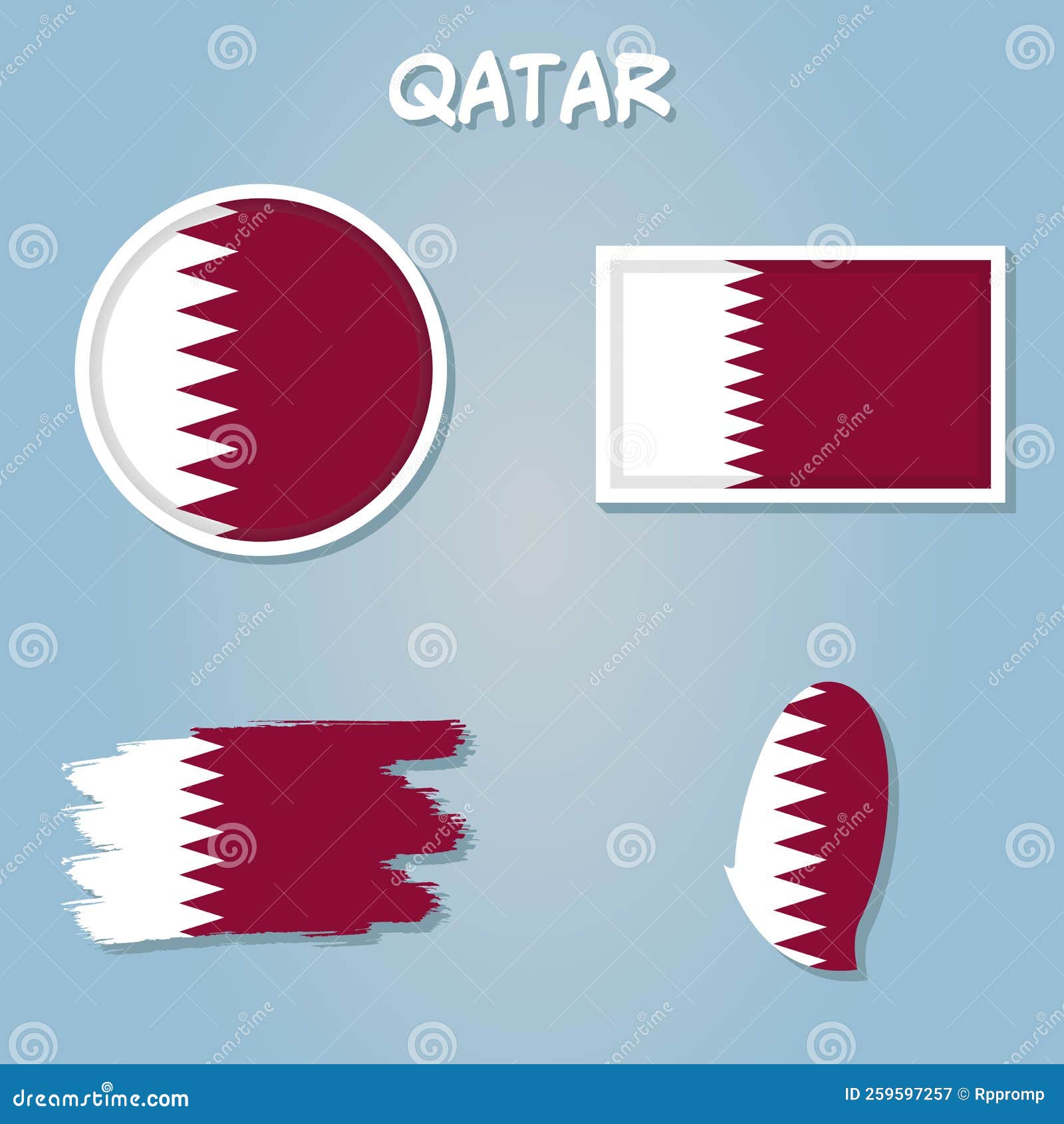 Qatari Flag Overlay on Qatari Map with Polygonal Style Stock Vector ...