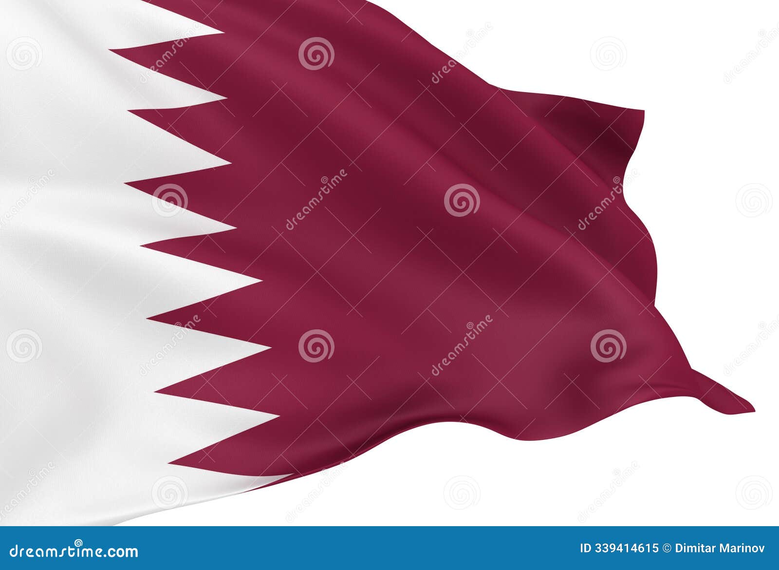 Qatari flag stock illustration. Illustration of banner - 339414615