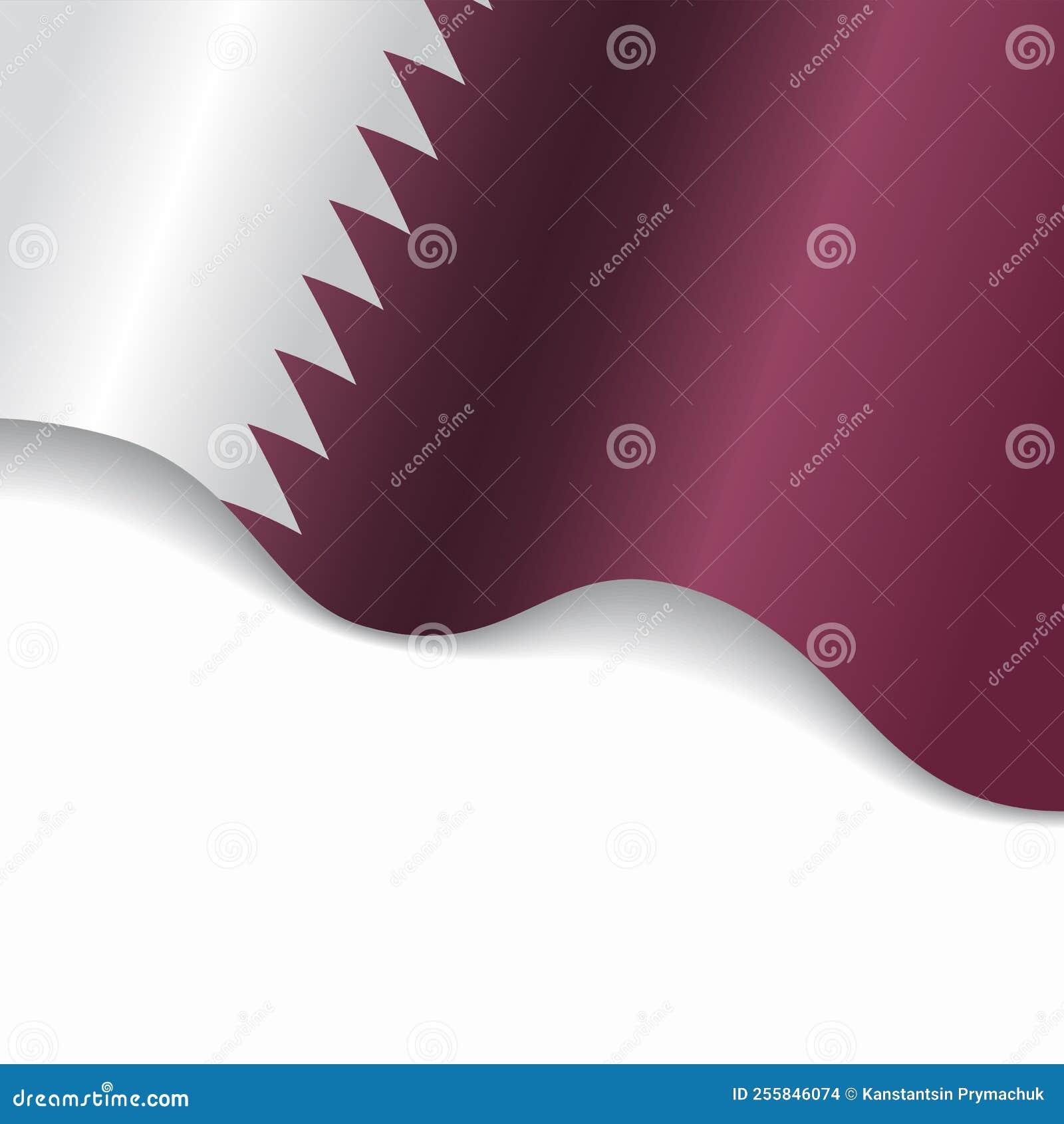 Qatari Flag Wavy Abstract Background. Vector Illustration. Stock Vector ...