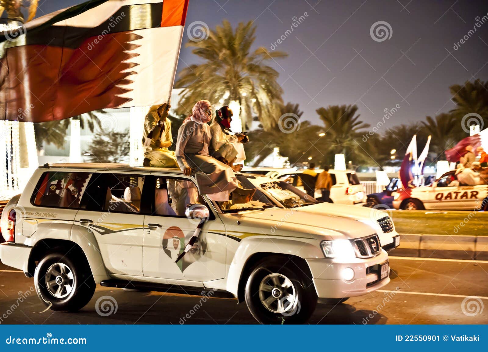 Qataris Celebrating National Day Editorial Photo - Image of doha ...
