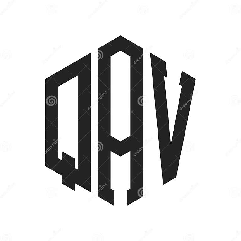 QAV Logo Design. Initial Letter QAV Monogram Logo Using Hexagon Shape ...