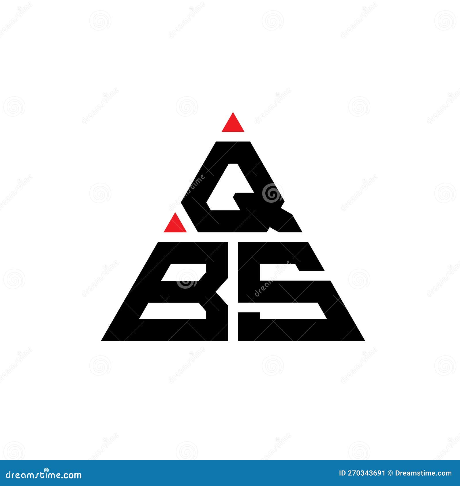 QBS Triangle Letter Logo Design with Triangle Shape. QBS Triangle Logo ...