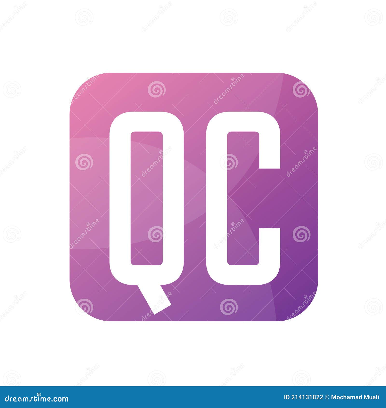 QC Letter Logo Design with Simple Style Stock Vector - Illustration of ...