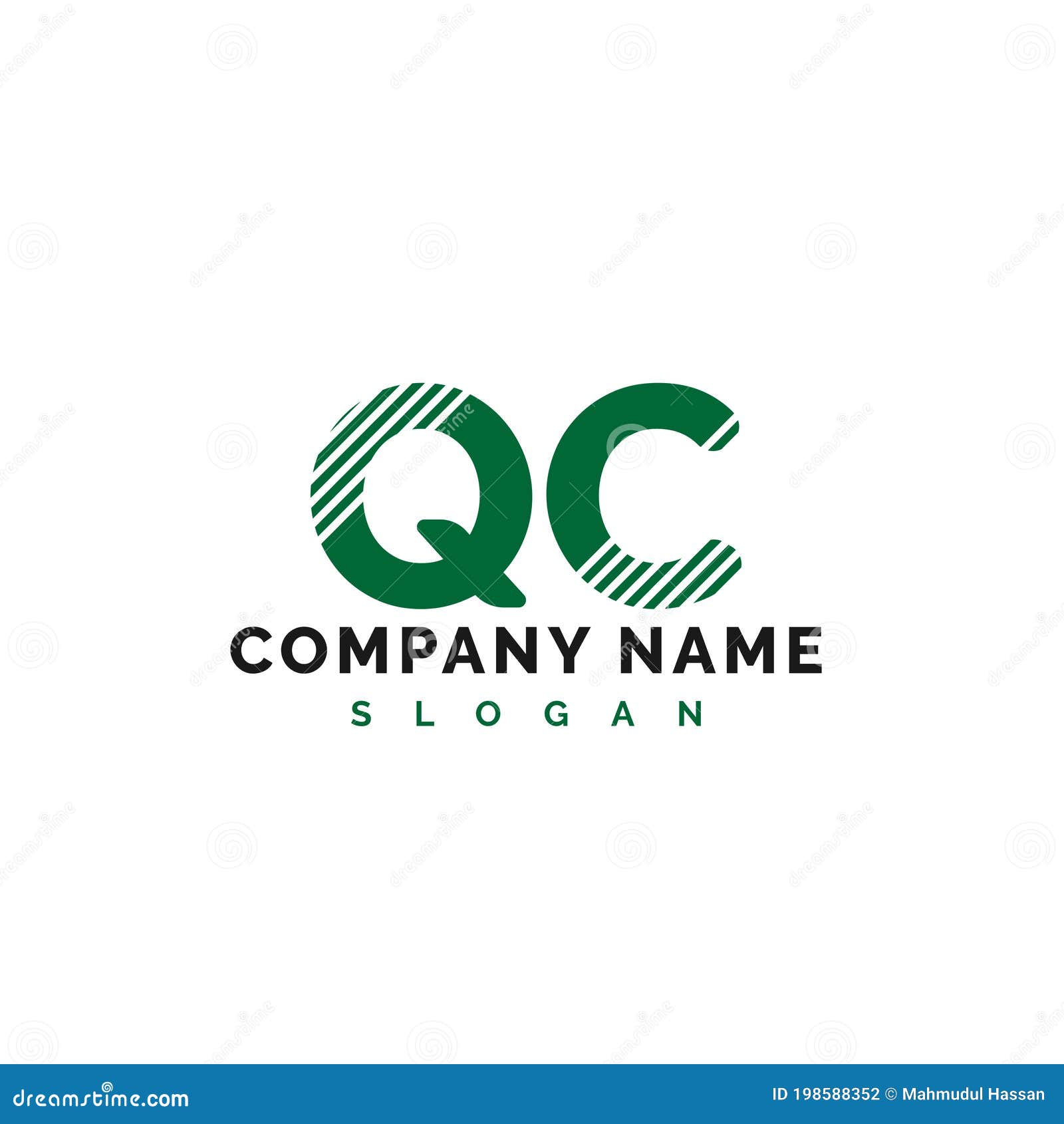 QC Letter Logo Design. QC Letter Logo Vector Illustration - Vector ...