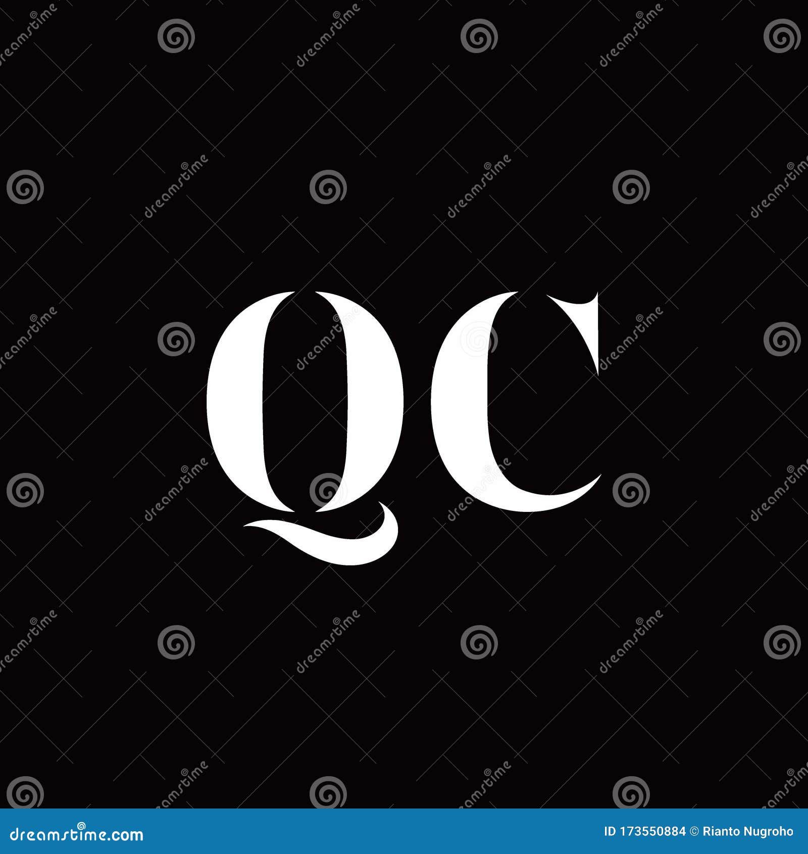 QC Logo Letter Initial Logo Designs Template Stock Vector ...