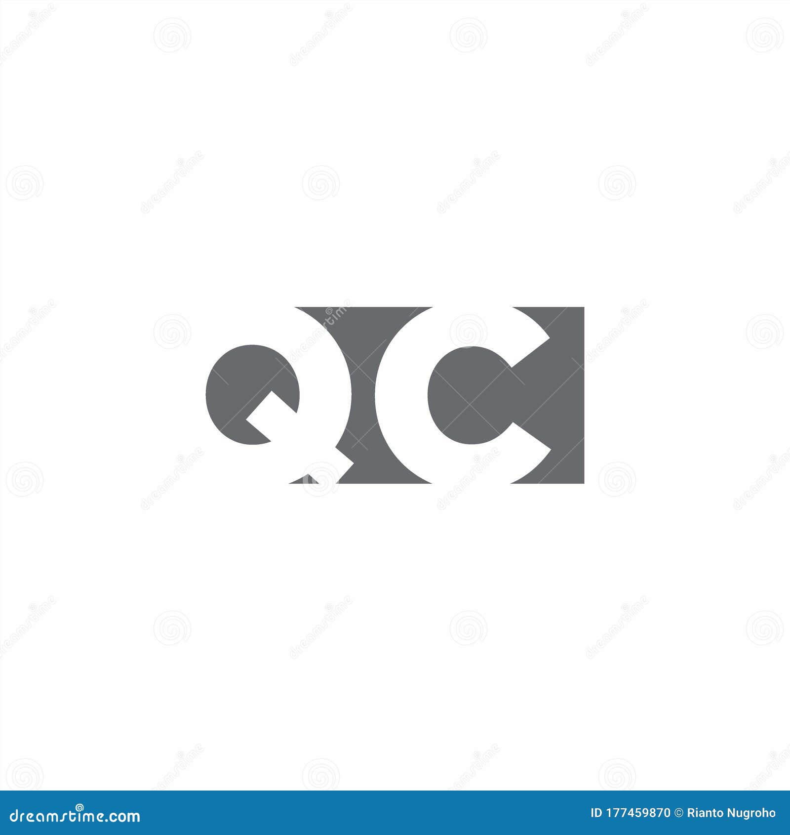 QC Logo Monogram with Negative Space Style Design Template Stock Vector ...