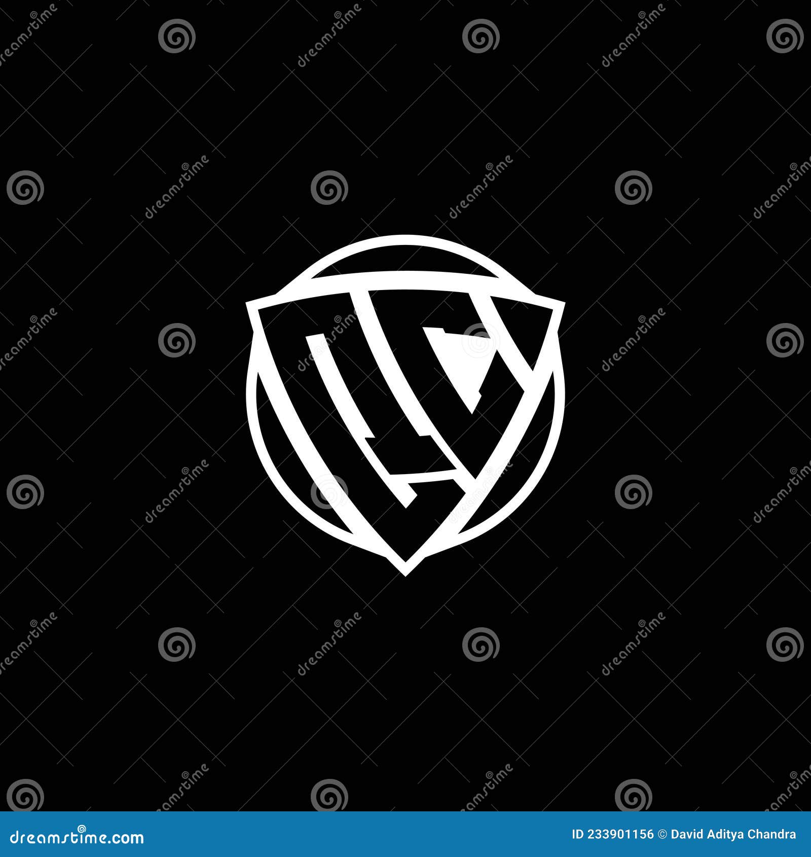 QC Logo Monogram Triangle Shield and Circle Shape Stock Vector ...