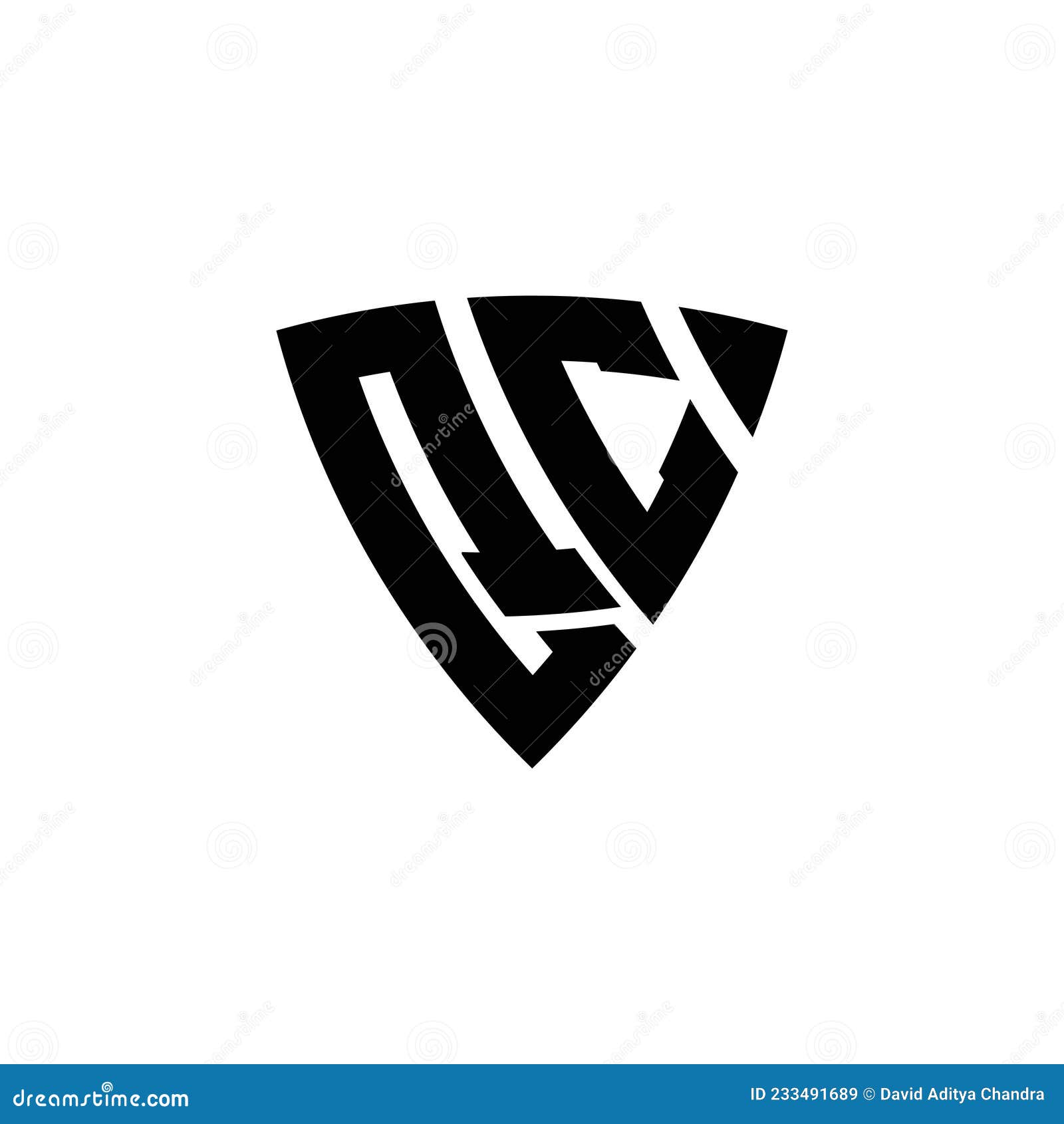 QC Logo Monogram Triangle Shield Style Stock Vector - Illustration of ...