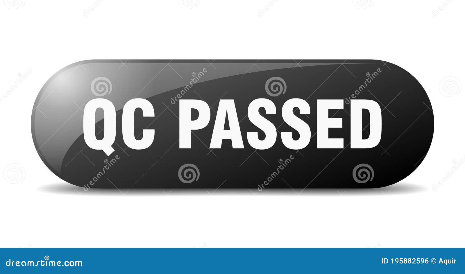 Qc Passed Button. Sticker. Banner. Rounded Glass Sign Stock Vector ...