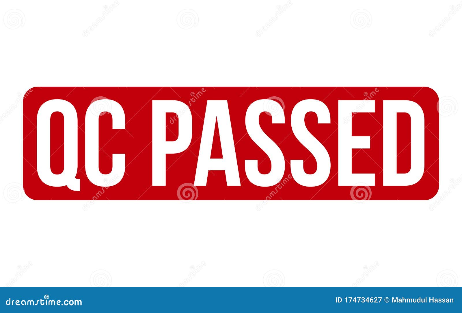 Qc Passed Rubber Stamp Vector Illustration | CartoonDealer.com #110069794