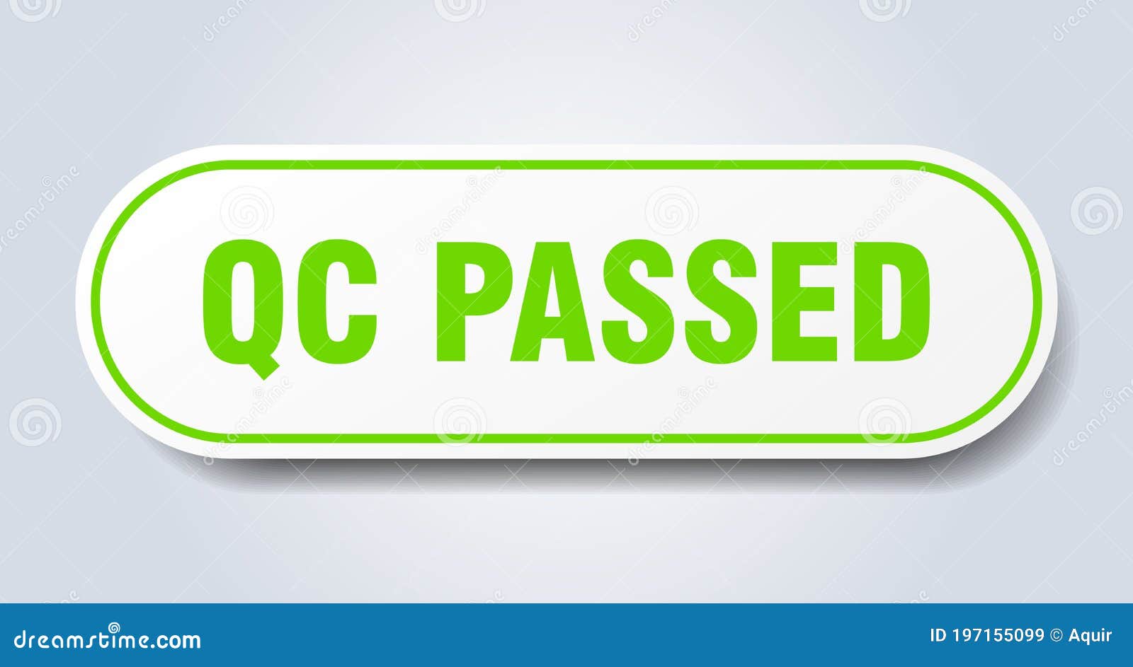 Qc Passed Sign. Rounded Isolated Button. White Sticker Stock Vector ...