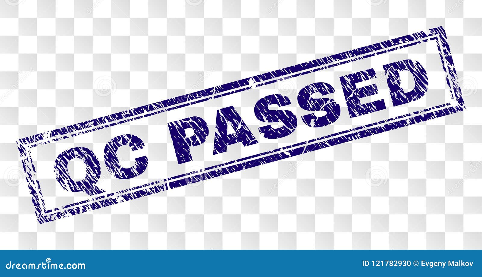 Grunge QC PASSED Rectangle Stamp Stock Vector - Illustration of ...