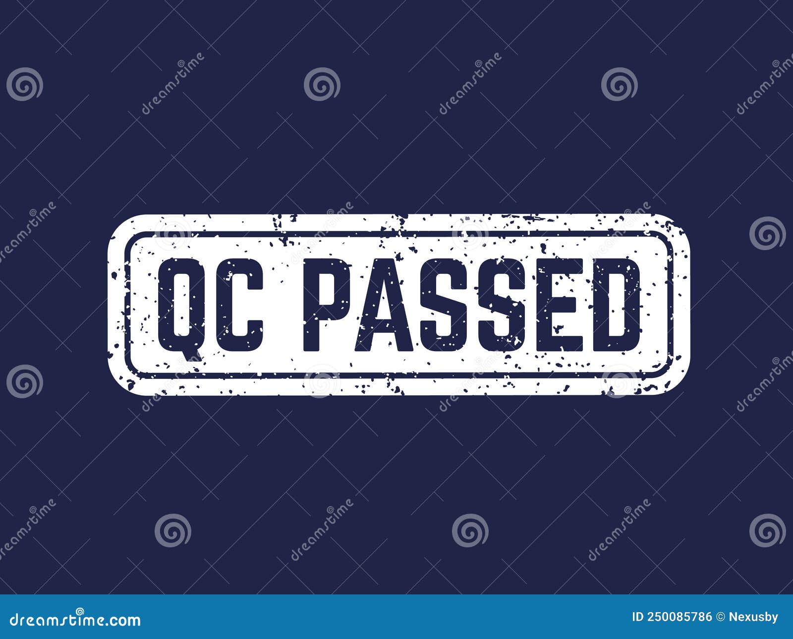 Qc Passed Stamp with Texture Stock Vector - Illustration of approval ...
