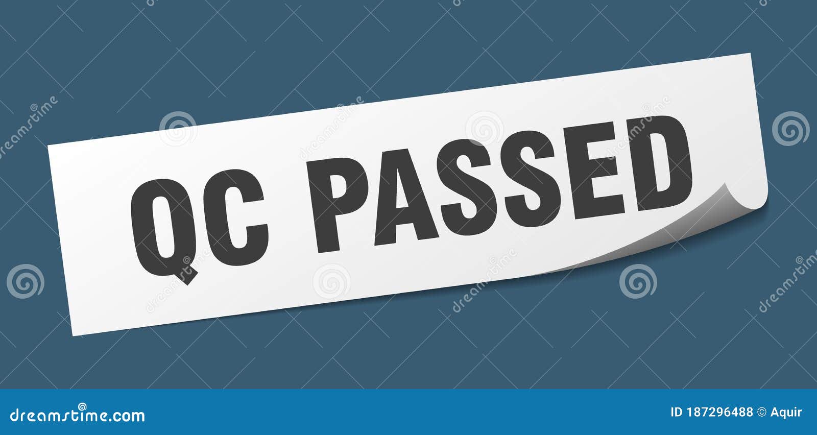 Qc Passed Sticker. Qc Passed Square Isolated Sign Stock Vector ...
