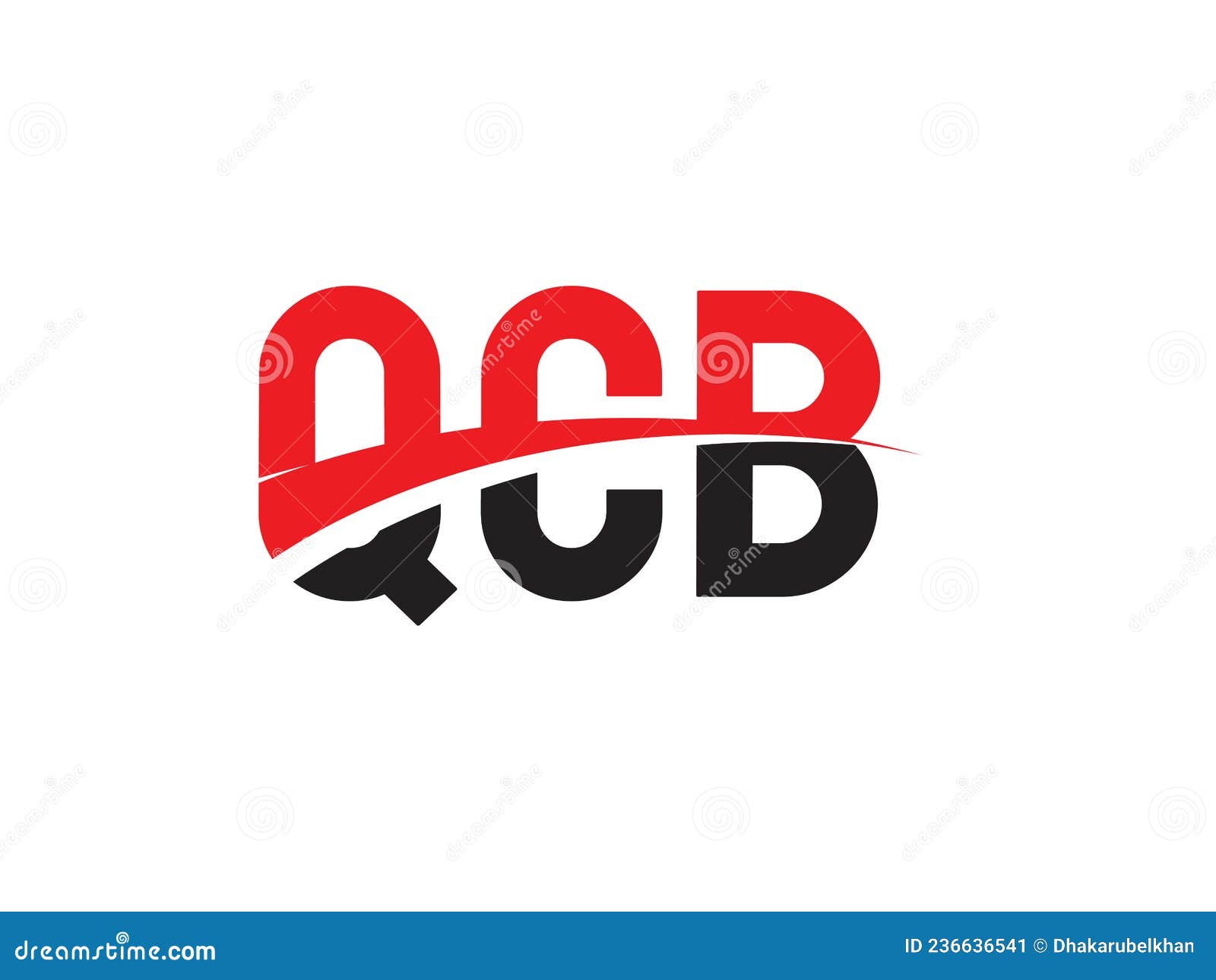 QCB Letter Initial Logo Design Vector Illustration Stock Vector ...