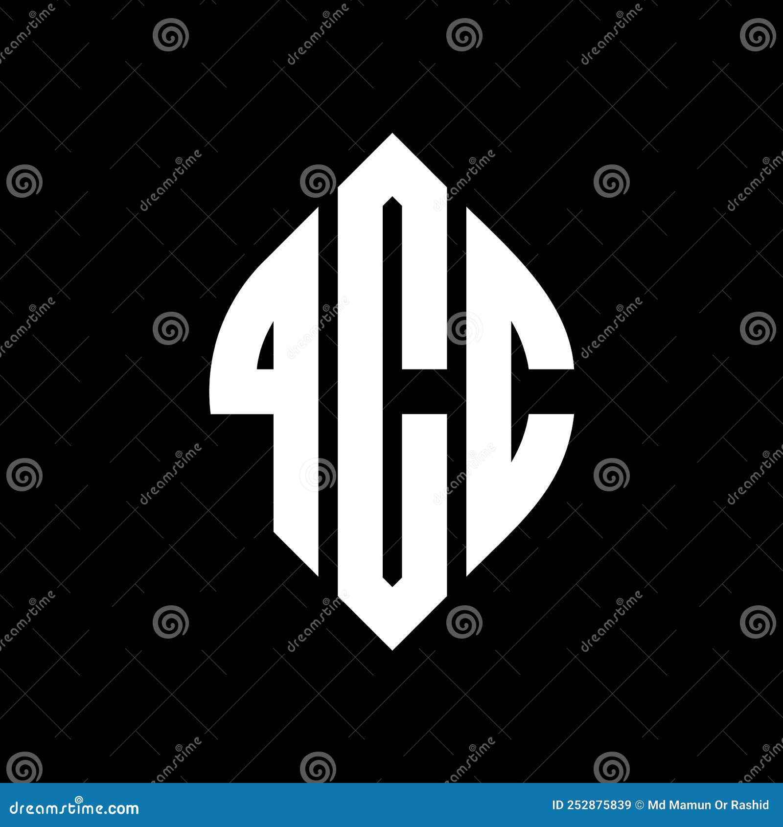 QCC Circle Letter Logo Design with Circle and Ellipse Shape. QCC ...