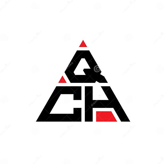 QCH Triangle Letter Logo Design with Triangle Shape. QCH Triangle Logo ...