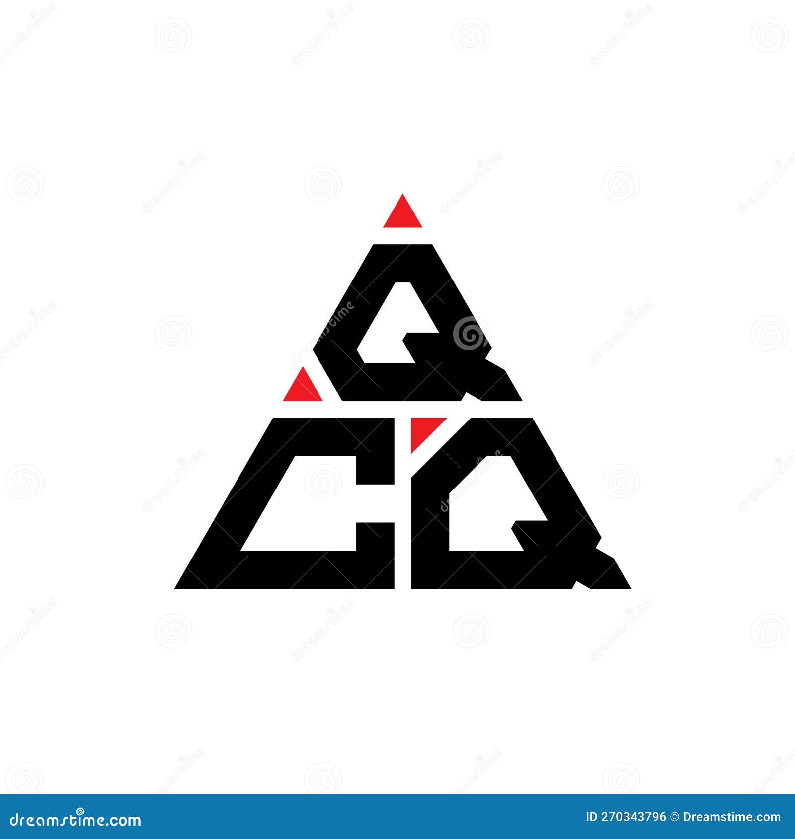 QCQ Triangle Letter Logo Design with Triangle Shape. QCQ Triangle Logo ...