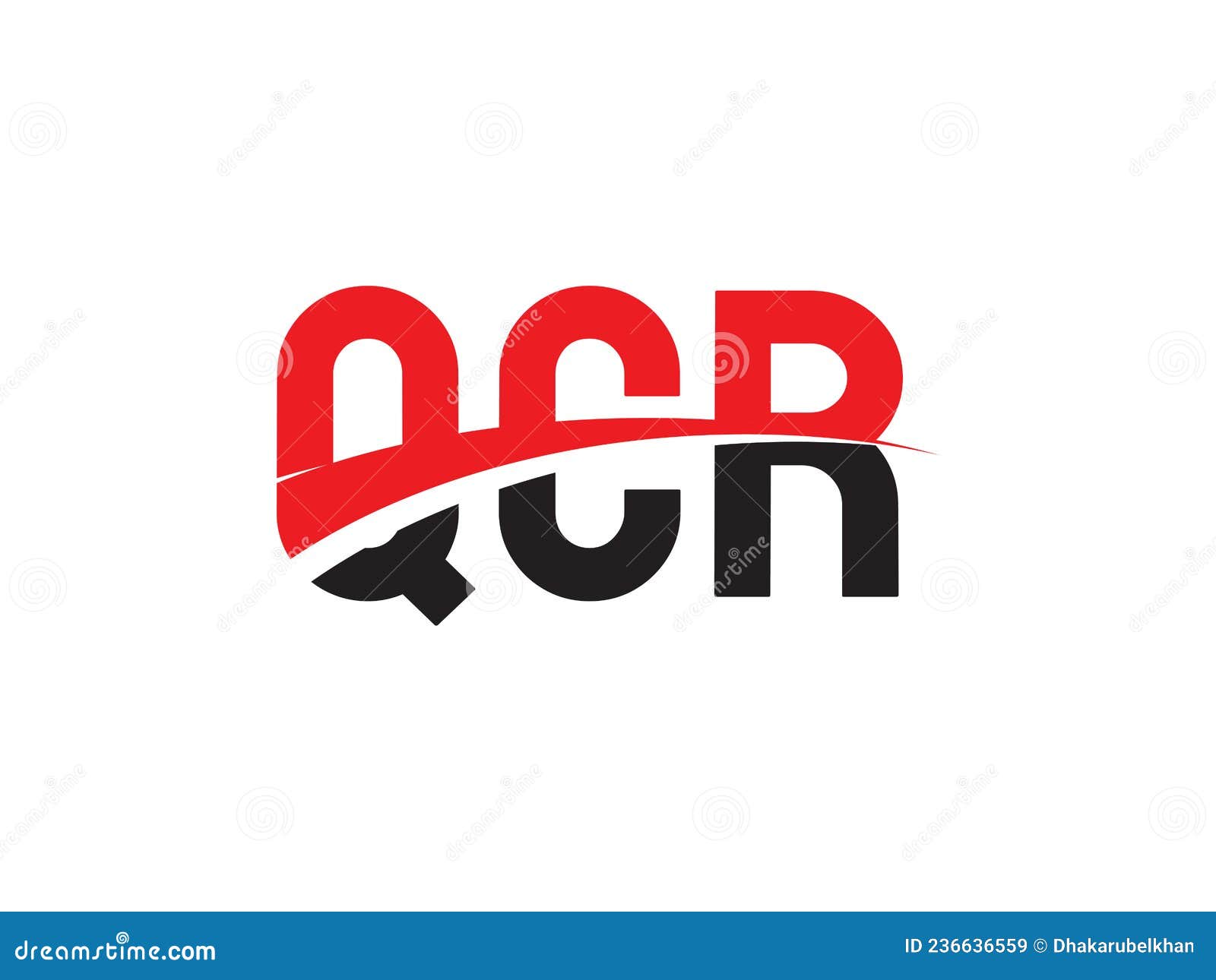 QCR Letter Initial Logo Design Vector Illustration Stock Vector ...