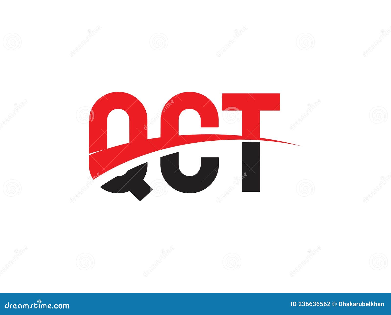 QCT Letter Initial Logo Design Vector Illustration Stock Vector ...