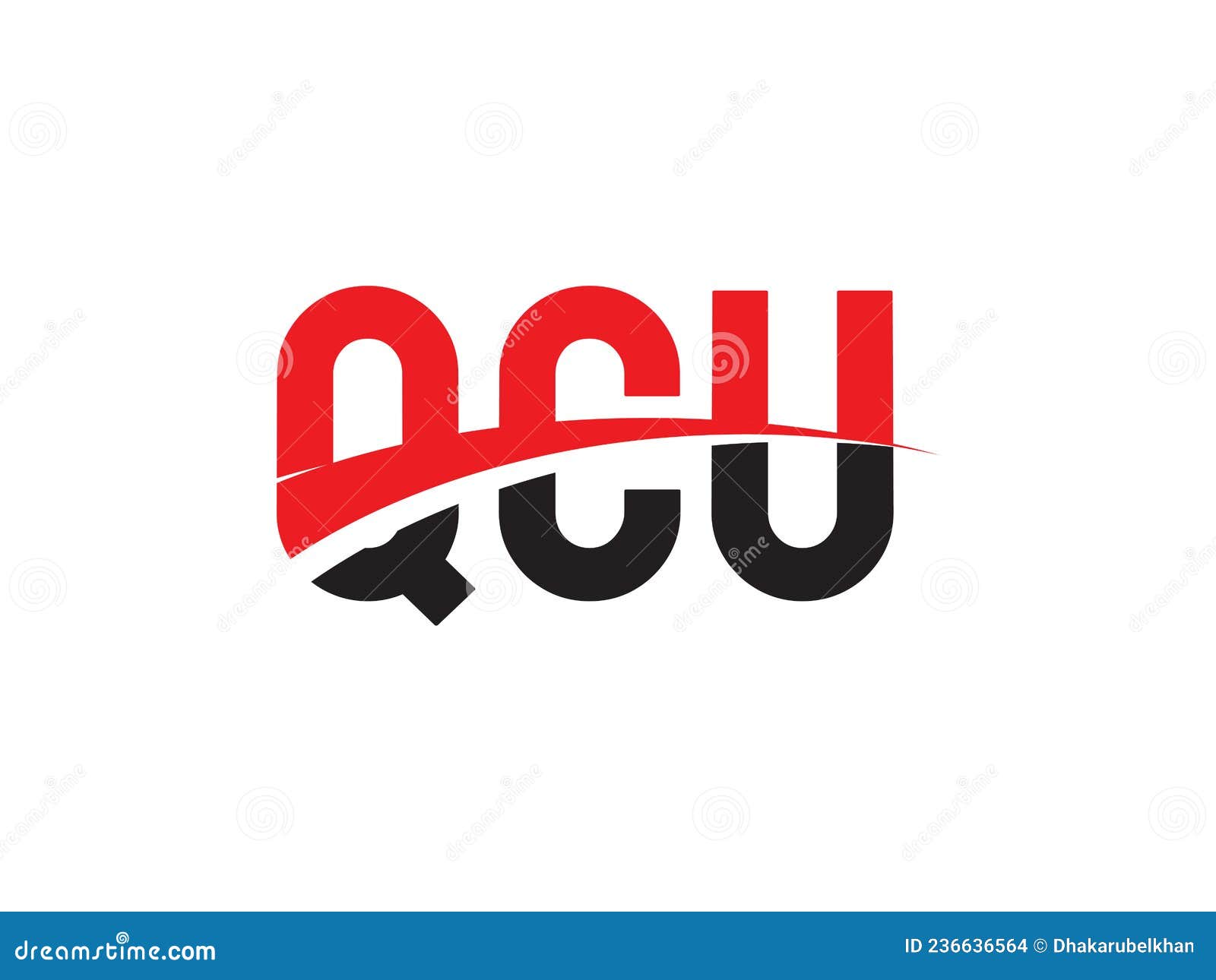 QCU Letter Initial Logo Design Vector Illustration Stock Vector ...