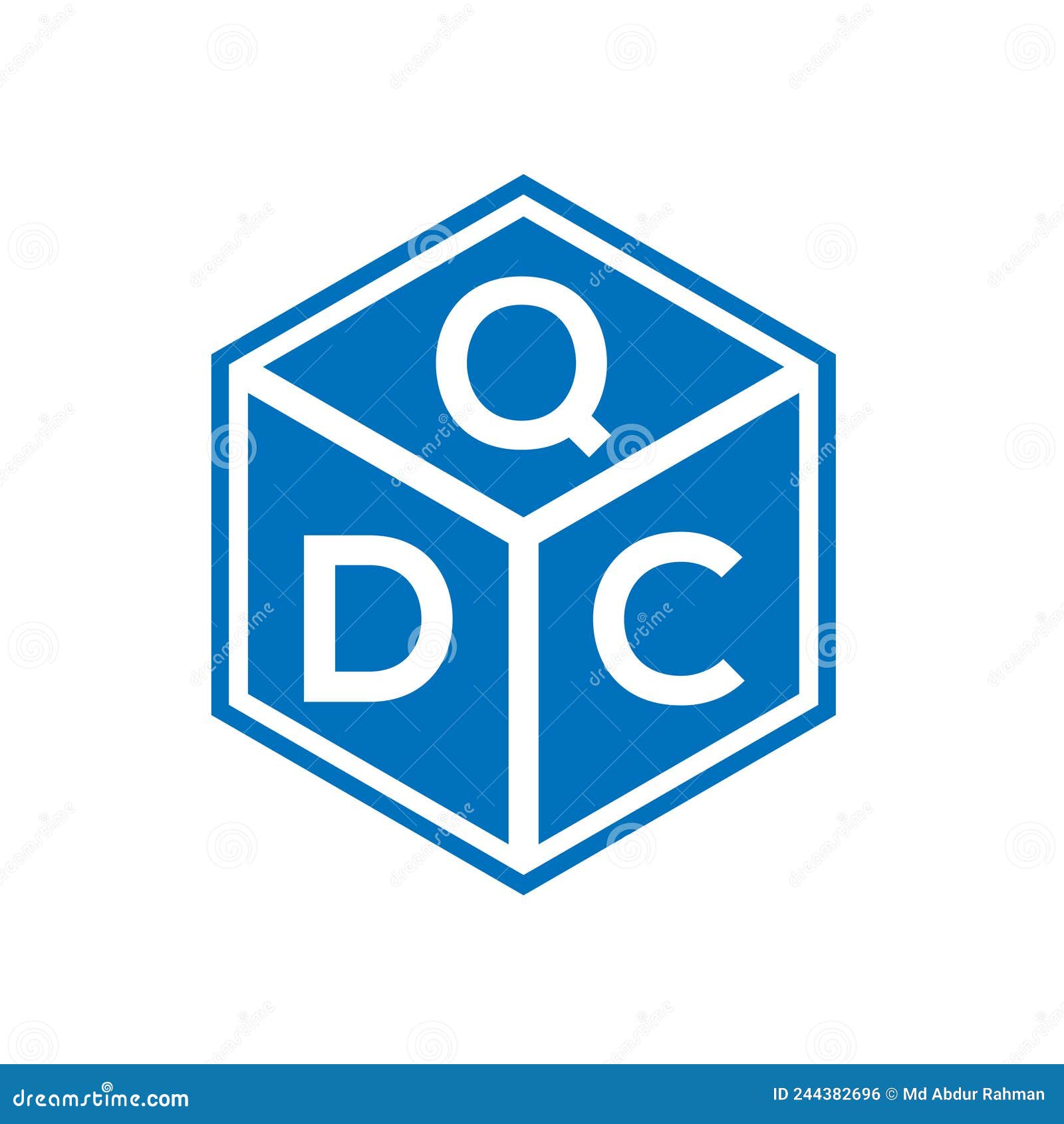 QDC Letter Logo Design on Black Background. QDC Creative Initials ...