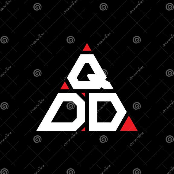 QDD Triangle Letter Logo Design with Triangle Shape. QDD Triangle Logo ...