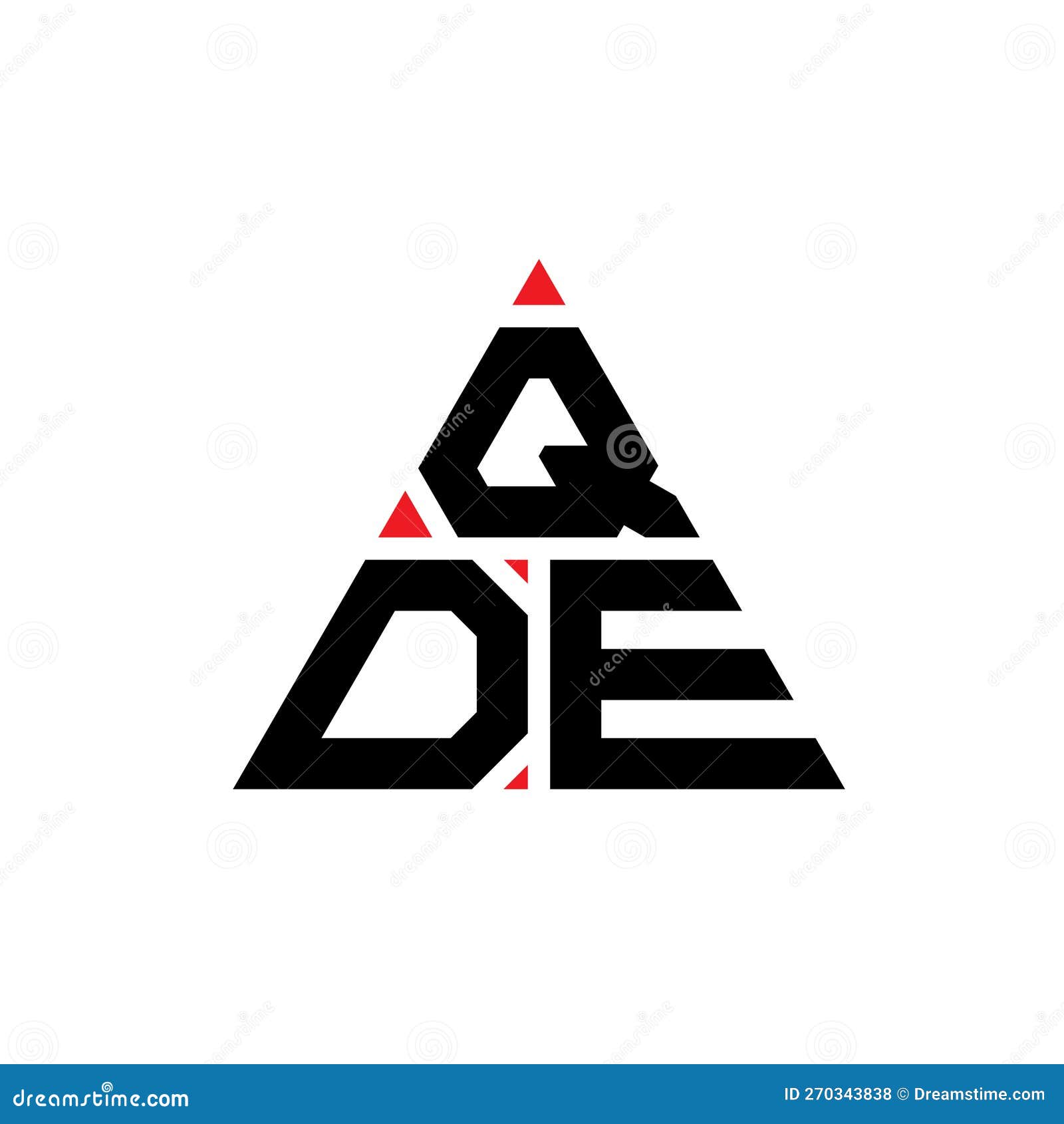 QDE Triangle Letter Logo Design with Triangle Shape. QDE Triangle Logo ...