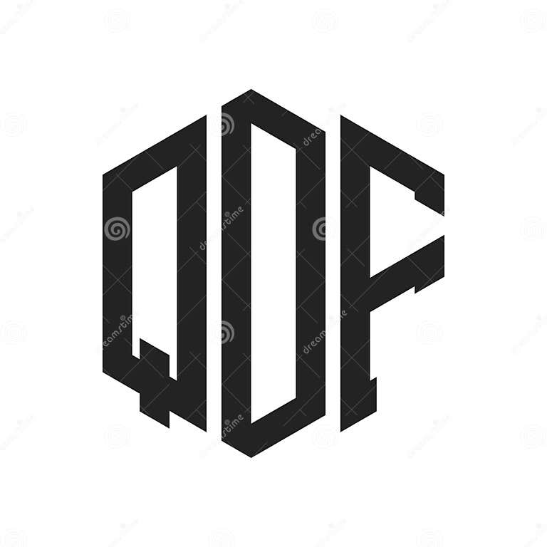 QDF Logo Design. Initial Letter QDF Monogram Logo Using Hexagon Shape ...