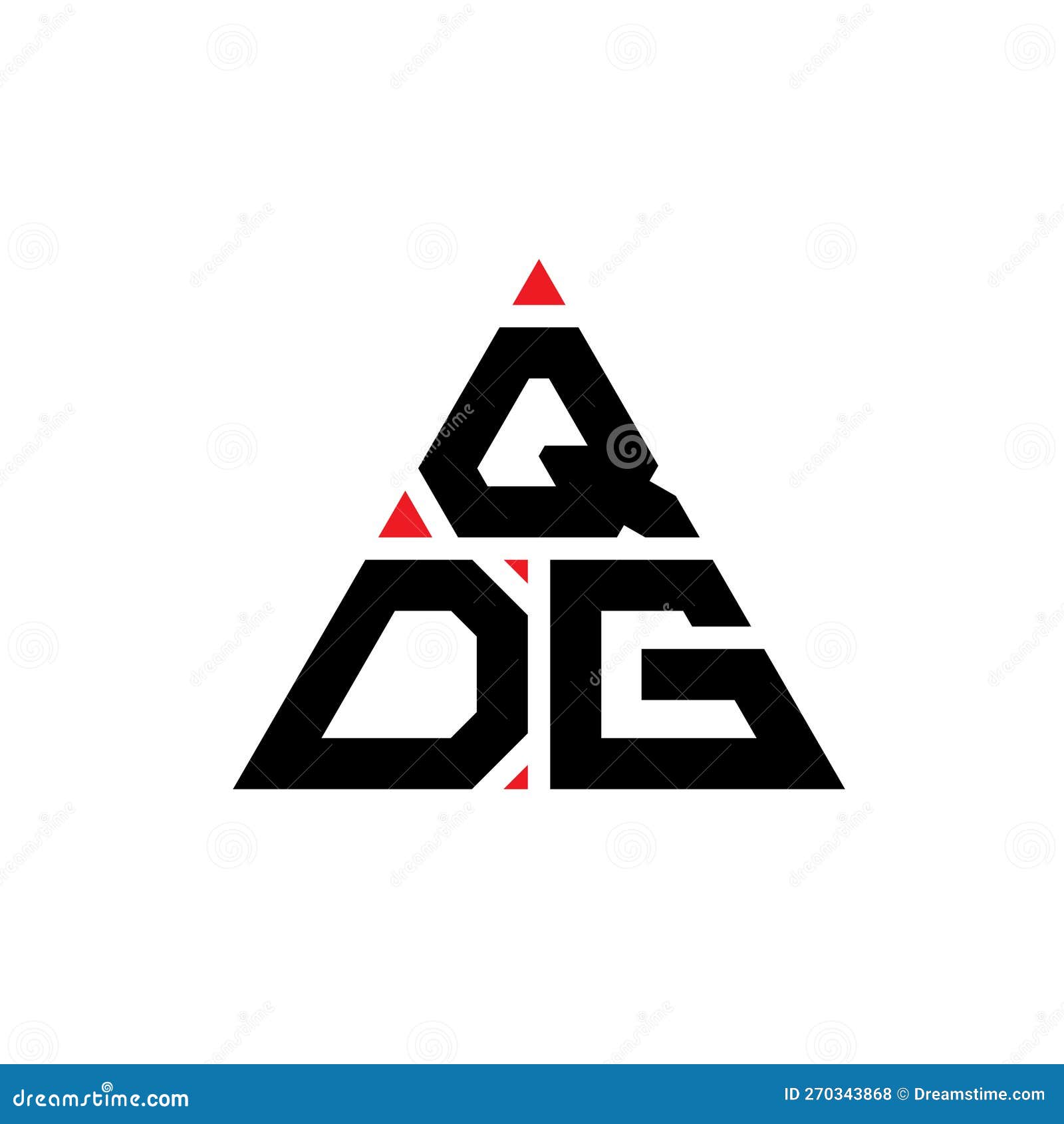 QDG Triangle Letter Logo Design with Triangle Shape. QDG Triangle Logo ...