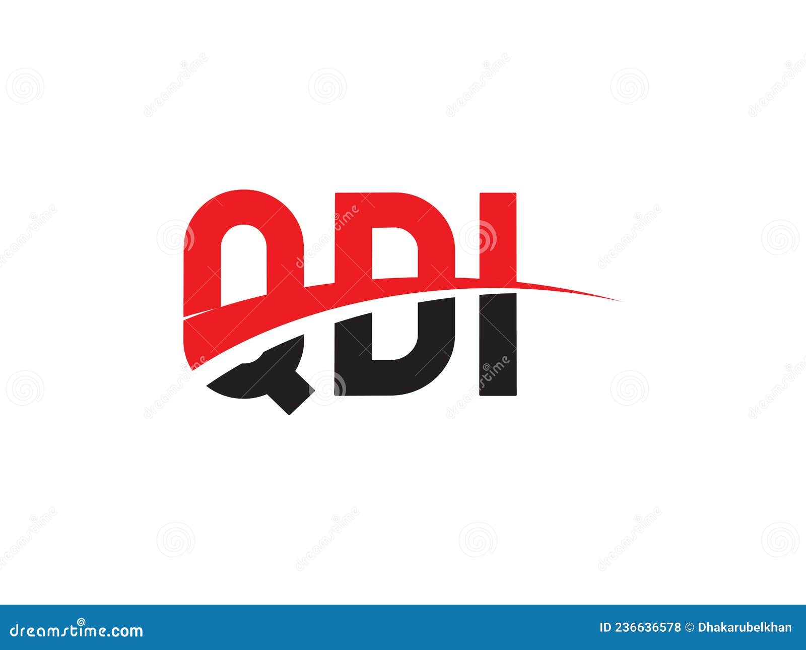 QDI Letter Initial Logo Design Vector Illustration Stock Vector ...