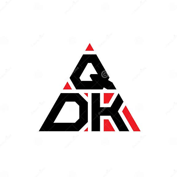 QDK Triangle Letter Logo Design with Triangle Shape. QDK Triangle Logo ...