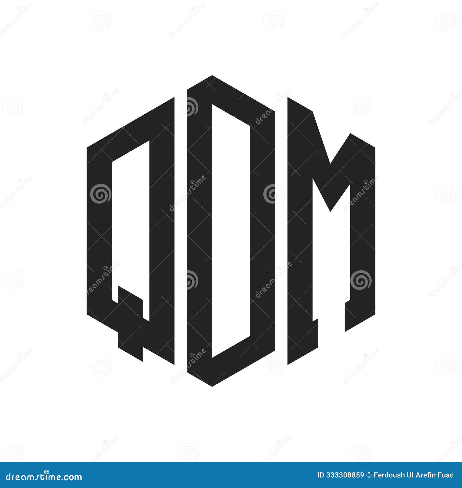 QDM Logo Design. Initial Letter QDM Monogram Logo Using Hexagon Shape ...