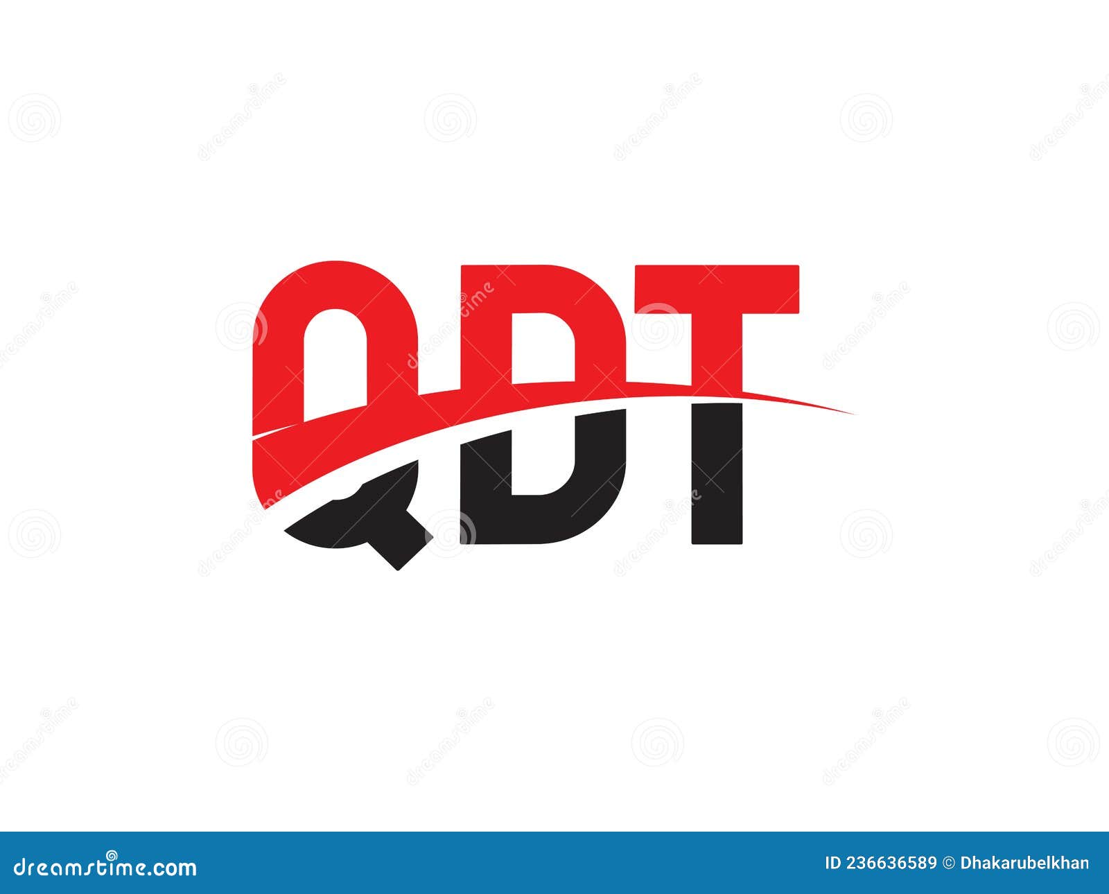 QDT Letter Initial Logo Design Vector Illustration Stock Vector ...