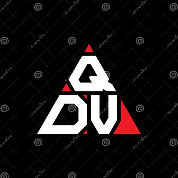 QDV Triangle Letter Logo Design with Triangle Shape. QDV Triangle Logo ...