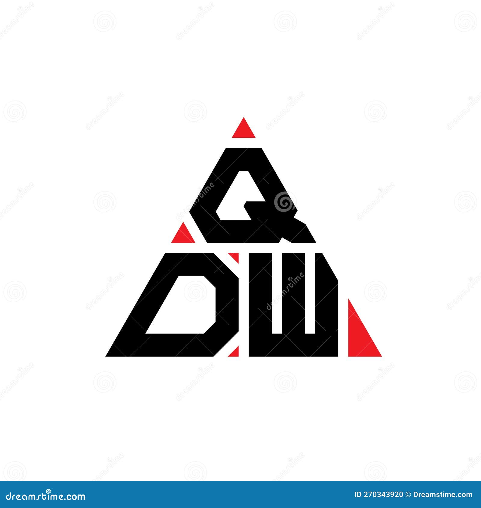 QDW Triangle Letter Logo Design with Triangle Shape. QDW Triangle Logo ...
