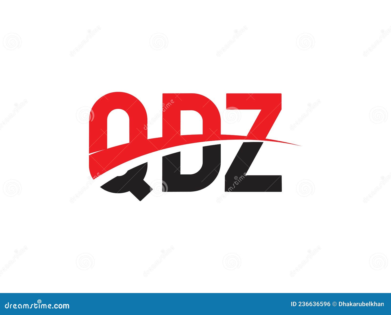 QDZ Letter Initial Logo Design Vector Illustration Stock Vector ...