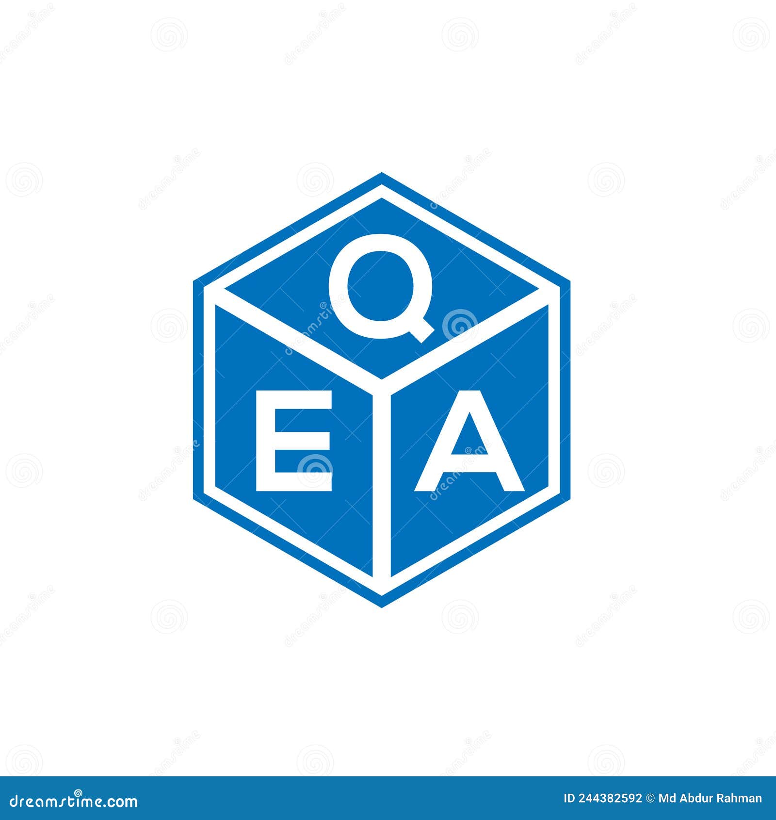 QEA Letter Logo Design on Black Background. QEA Creative Initials ...