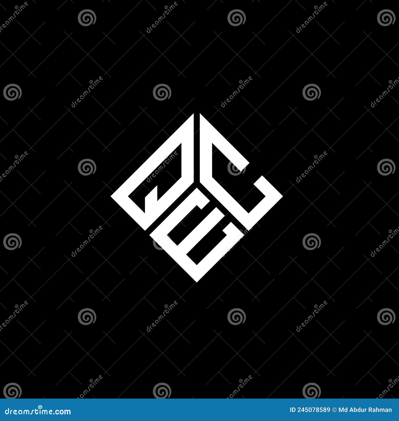 QEC Letter Logo Design on Black Background. QEC Creative Initials ...