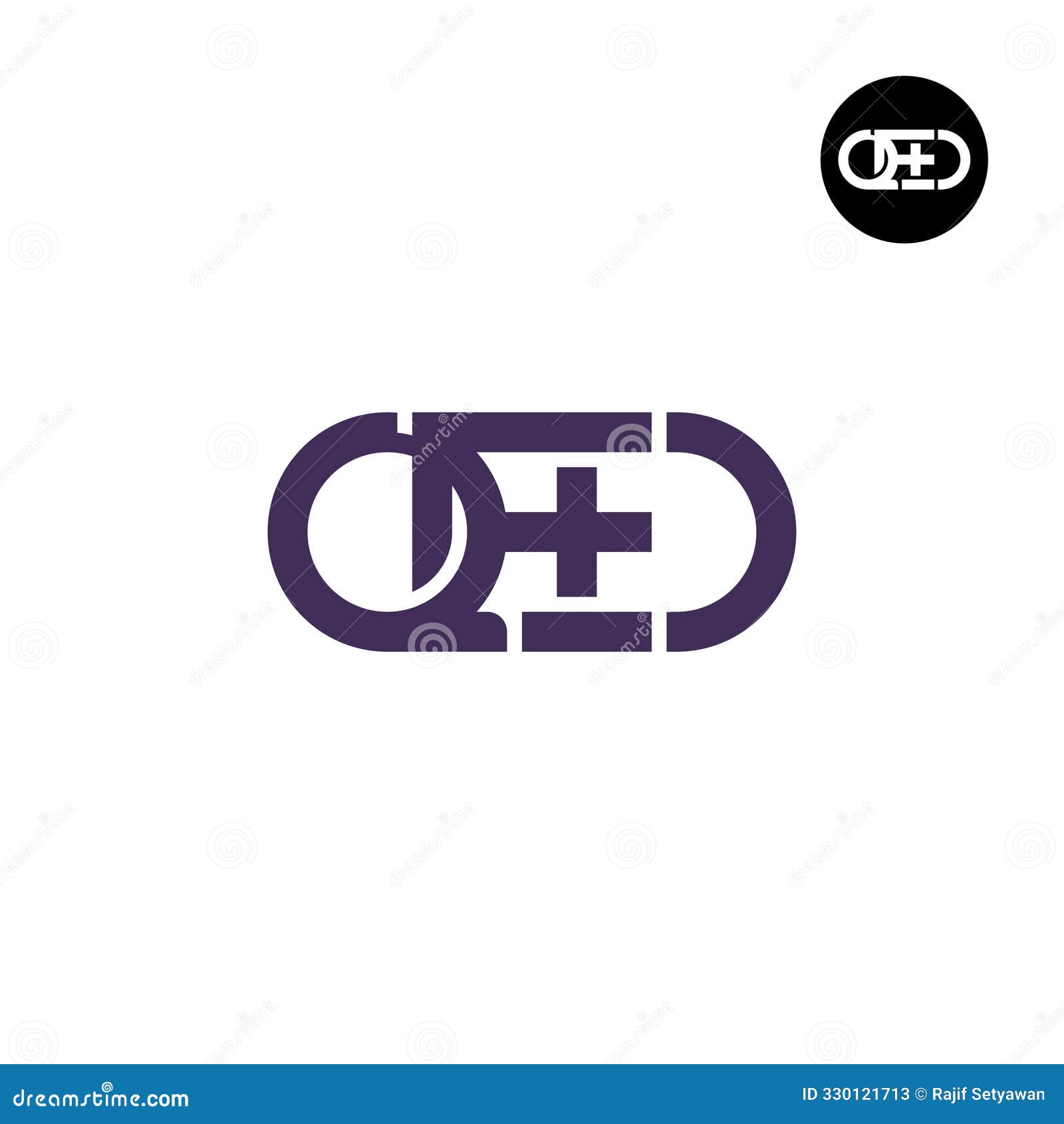 QED Logo Letter Monogram Design Stock Vector - Illustration of ...