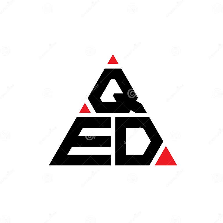 QED Triangle Letter Logo Design with Triangle Shape. QED Triangle Logo ...