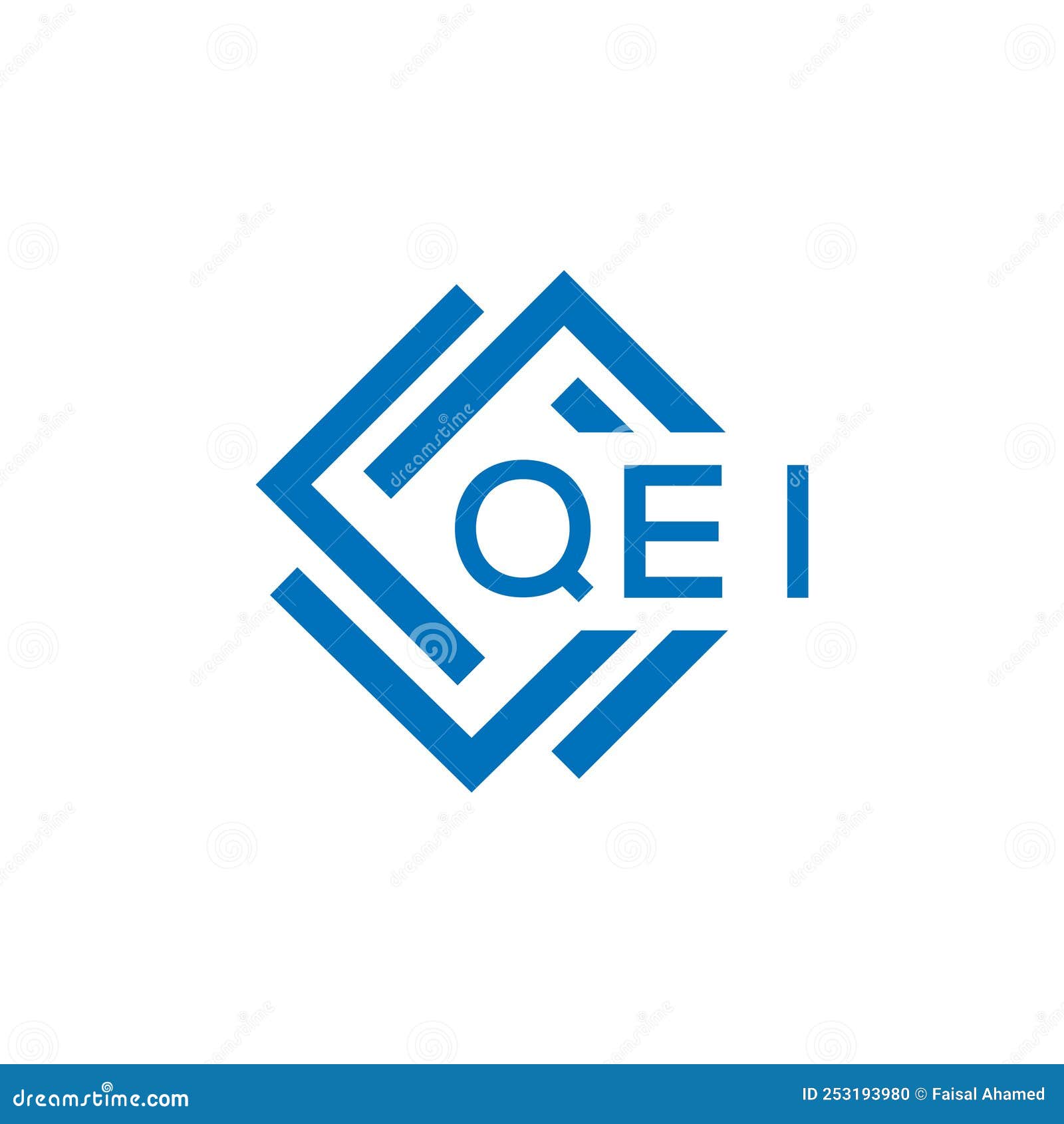 QEI Letter Logo Design on White Background. QEI Creative Circle Letter ...