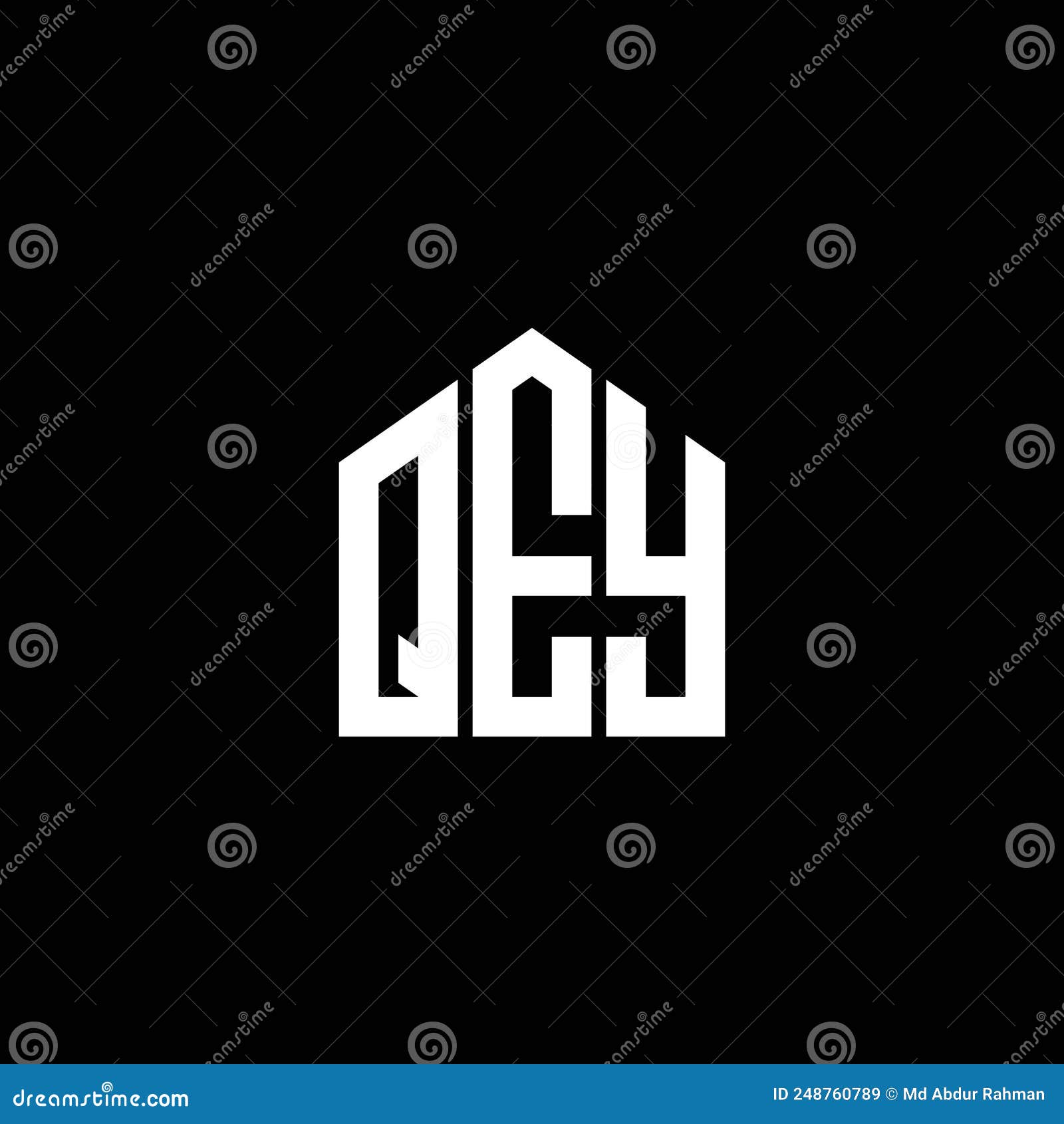 QEY Letter Logo Design on BLACK Background. QEY Creative Initials ...