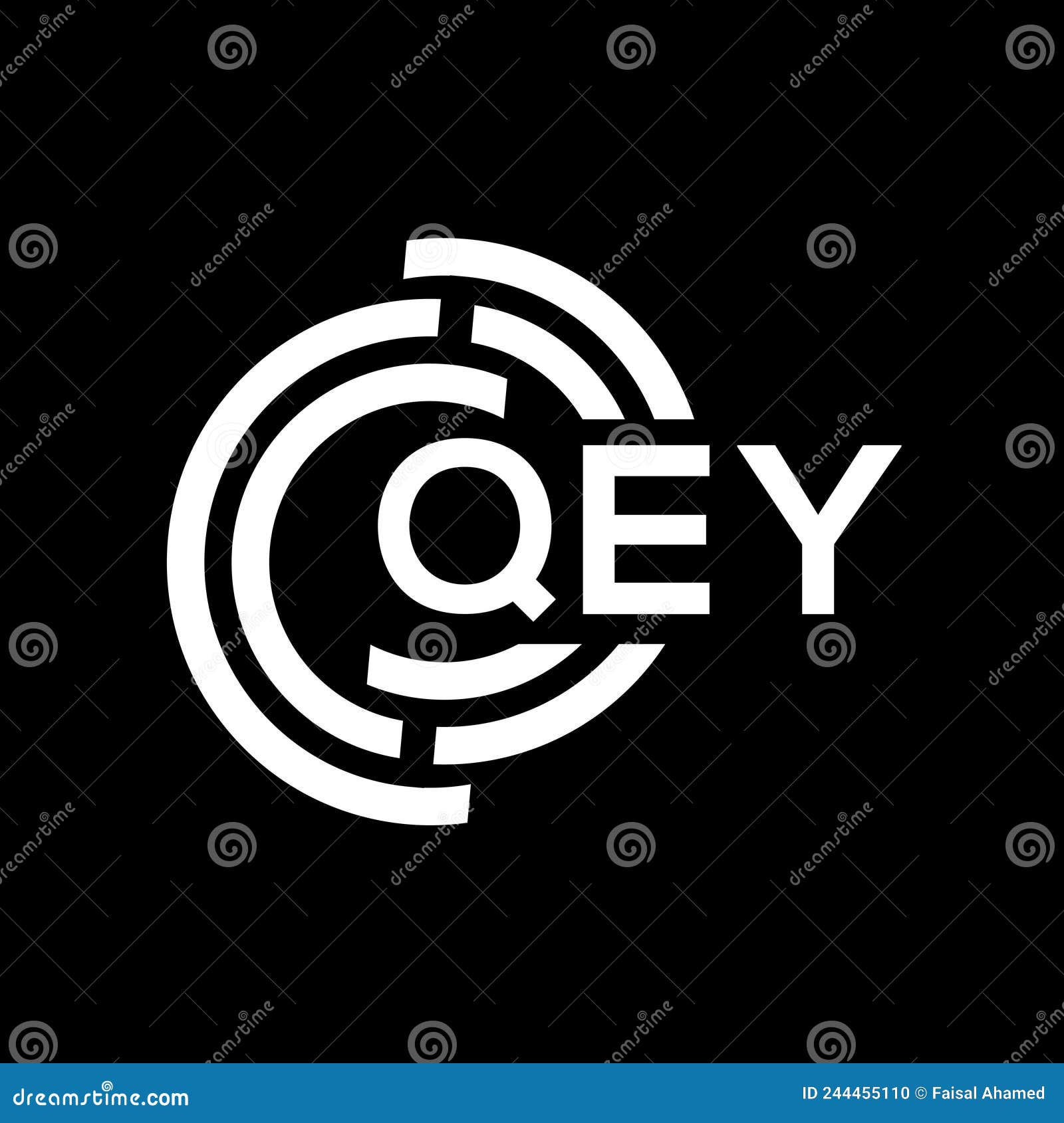 QEY Letter Logo Design. QEY Monogram Initials Letter Logo Concept Stock ...
